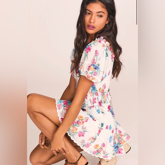 LoveShackFancy | Dresses | Nwt Loveshackfancy Jarrah White Floral ...